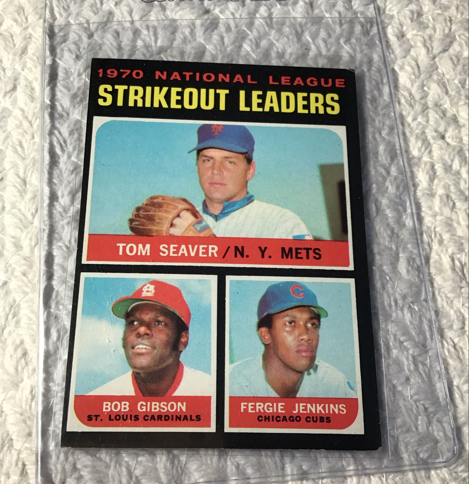 1971 Topps - League Leaders Tom Seaver, Bob Gibson, Fergie Jenkins #72 ...