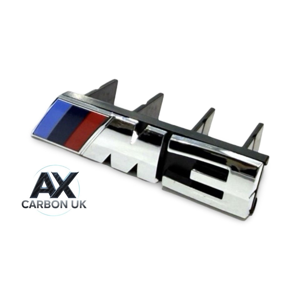 BMW M3 CHROME FRONT BUMPER GRILLE BADGE EMBLEM LOGO E46 E90 E92 E93 F30 ...
