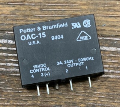 POTTER & BRUMFIELD OAC-15 I/O MODULE FOR SOLID STATE RELAY NEW NO ...