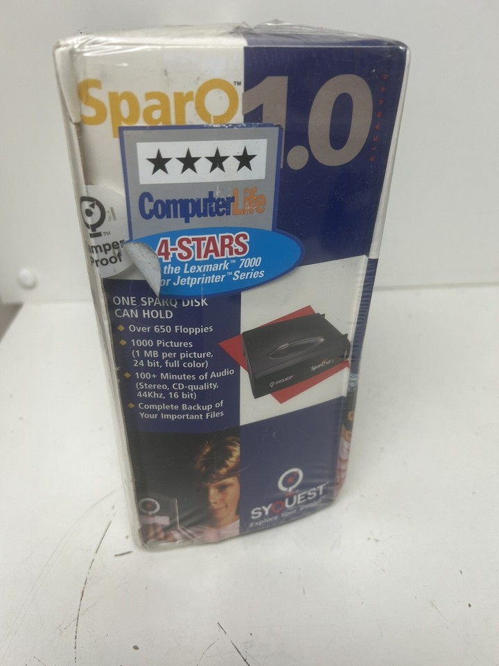 NOS SyQuest SparQ 1.0 GB External Removable Cartridge Hard Drive ...