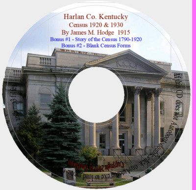 Harlan County Kentucky Census 1920 & 1930 - HOLIDAY SALE | eBay