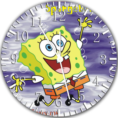 SpongeBob SquarePants Frameless Borderless Wall Clock Nice Gifts or ...
