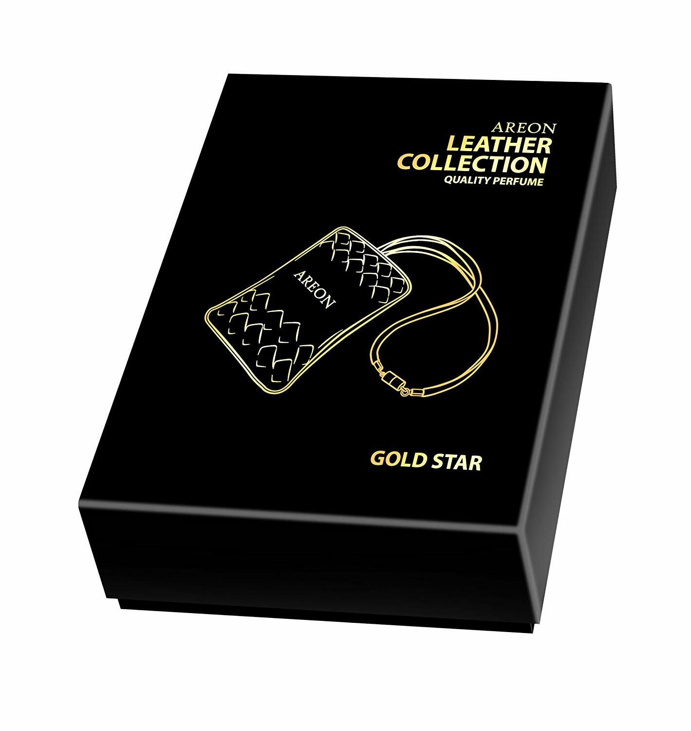 Genuine AREON Premium Car Perfume LEATHER COLLECTION Gold Gift box air ...