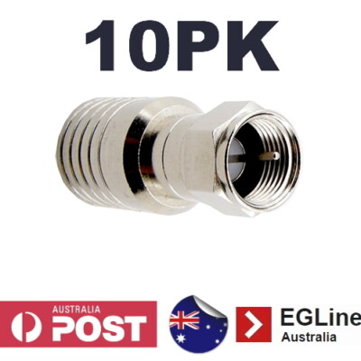 10pk RG11 WITH INTEGRATED PIN F-type Crimp Connector RG11 Plug -High ...