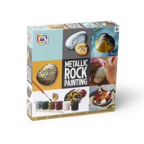 Rock Painting Set Paint Your Own Metallic Garden Rocks Creative Artist ...