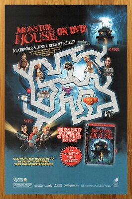 2006 Monster House DVD Vintage Print Ad/Poster Spielberg Movie Promo ...