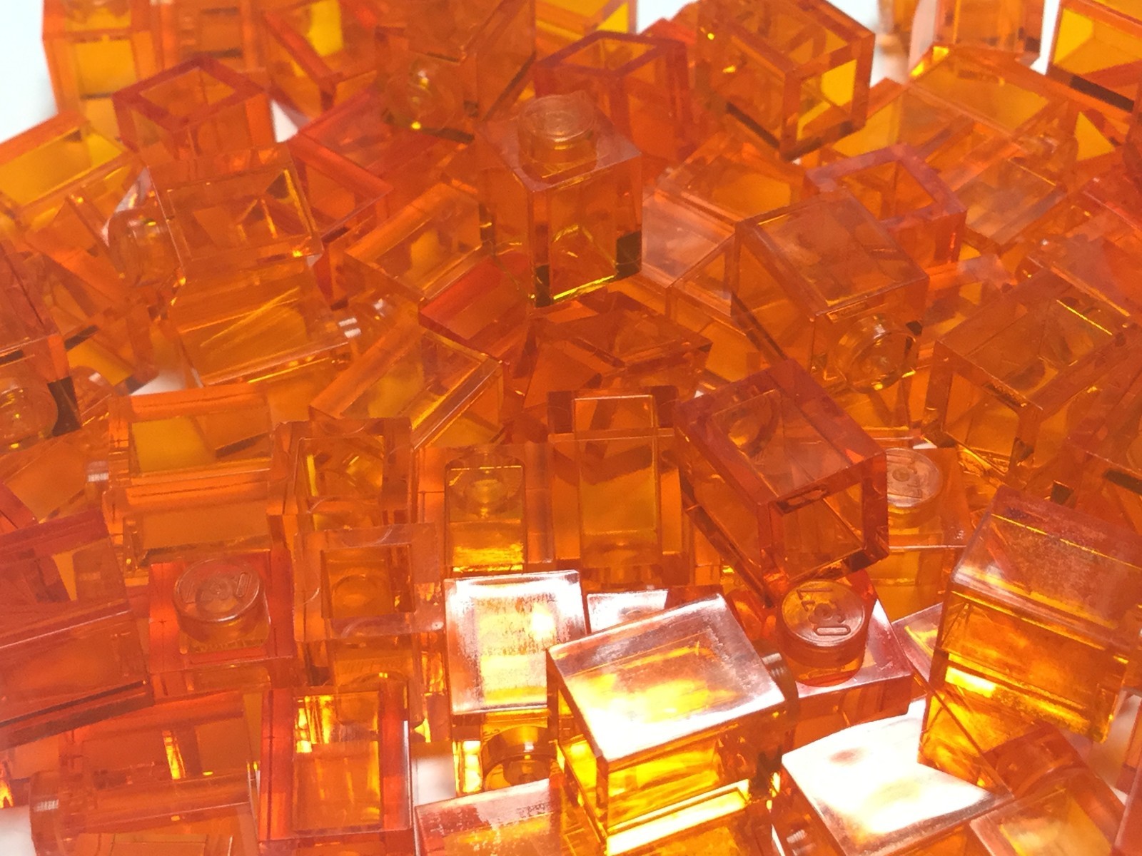 LEGO 3005 Brick 1 x 1 Trans-Orange BULK Pack of 25 - FREE P&P! | eBay