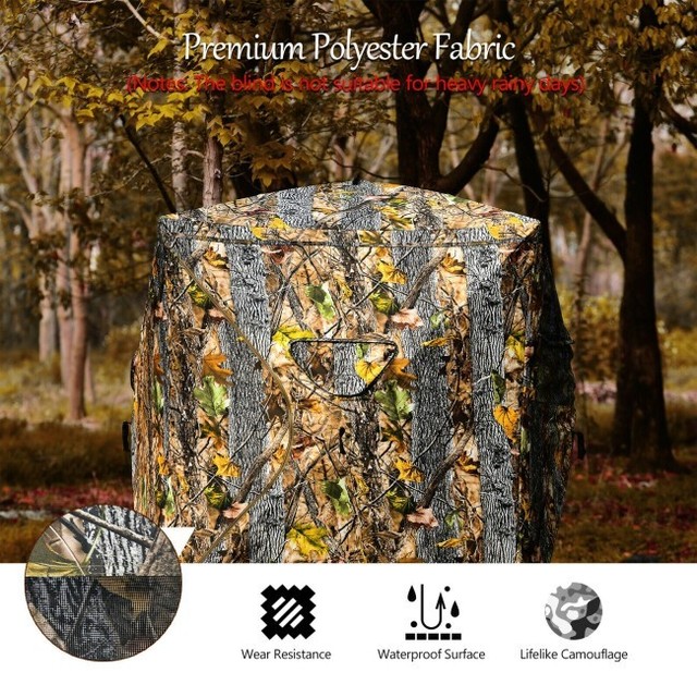 Costway 3-Person Hunting Surround View Tent - Camouflage (OP70858) for ...
