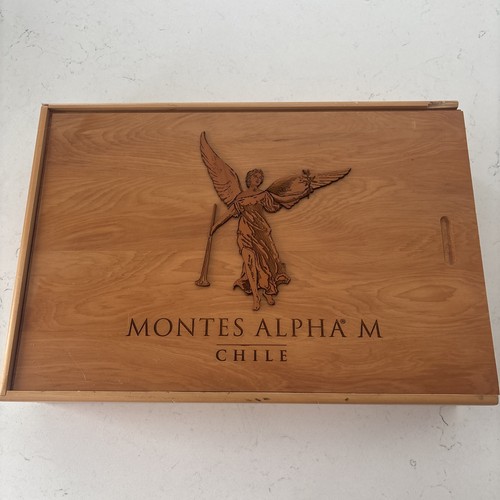 VINTAGE RARE MONTES ALPHA ANGEL WOODEN WINE BOX | eBay