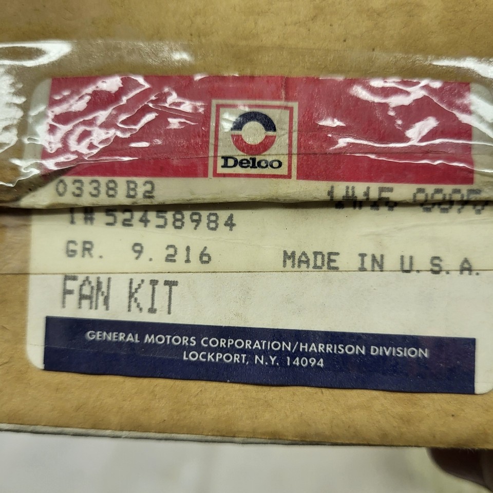 NOS Delco Blower Motor Fan 52458984 1993-2003 Chevy Astro Safari Van ...
