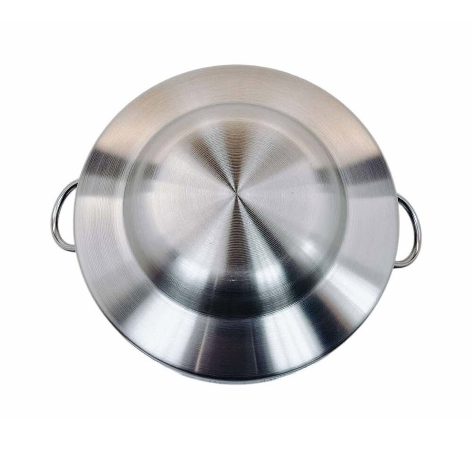 HD 23" x 7" Stainless Steel Concave Comal Griddle Pan Non-Stick Coating ...