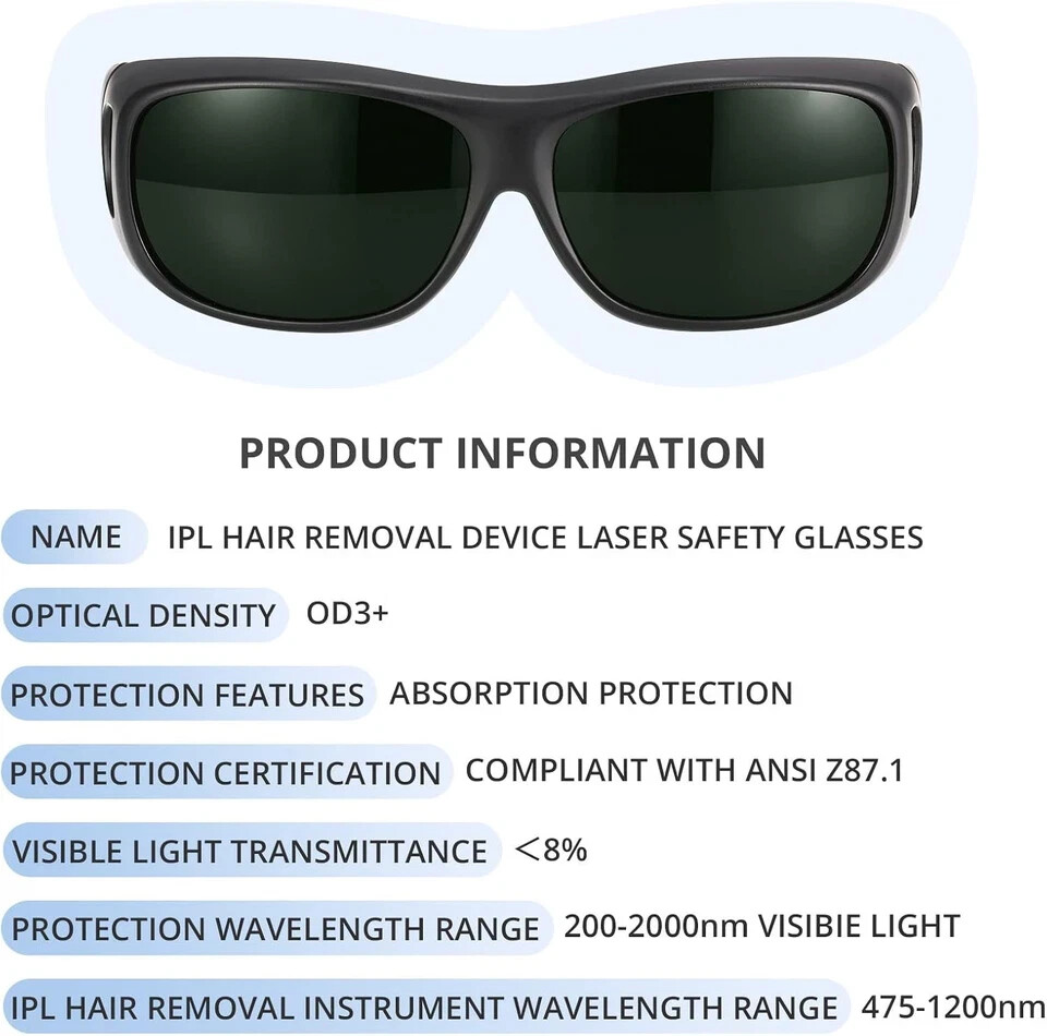 IPL Laser Safety Glasses Protective Goggles 200Nm-2000Nm for Operators ...