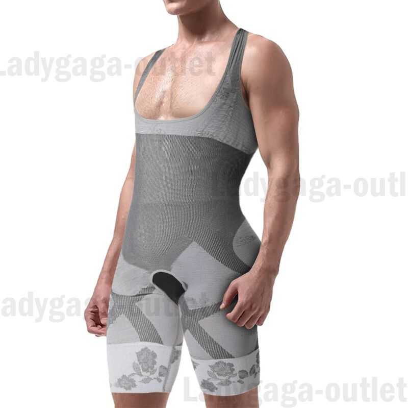 Men Slim Shapewear Compression Bodysuit Tummy Control para Hombres Body ...