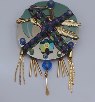 LIZTECH ARTISAN JEWELRY SHIELD OF SILENCE BROOCH PIN RARE NATIVE ...