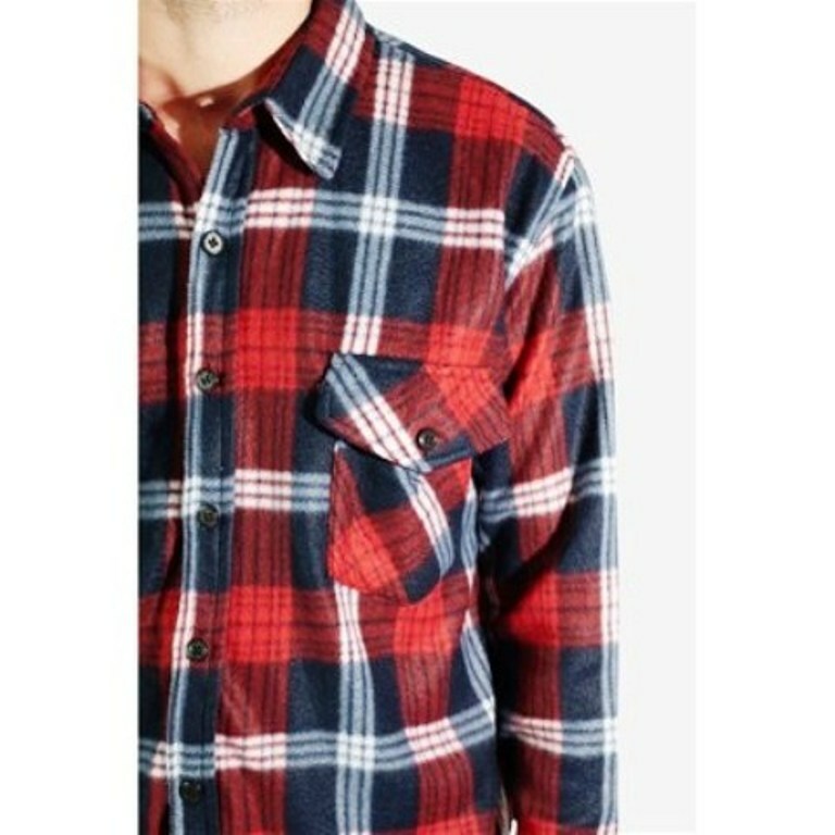 Chemise Bûcheron Homme Polaire à Carreaux rouge Surchemise Veste chaude ...