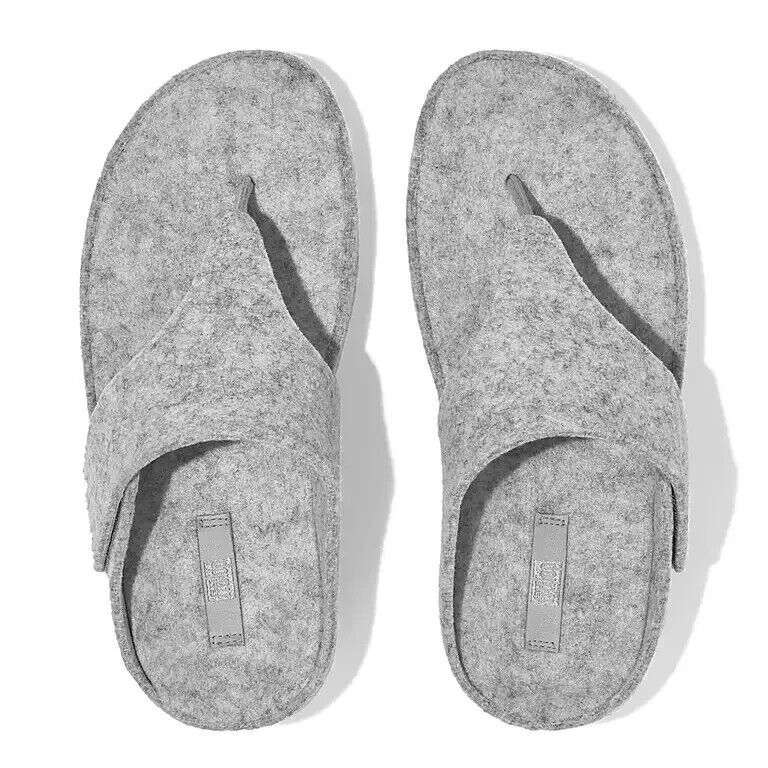 FitFlop Shuv E01 FR7-A06 Toe Post Sandals Women's Tiptoe Gray ...