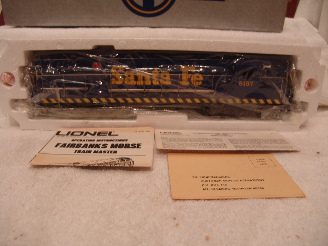 LIONEL SANTA FE FM TRAINMASTER 6-8157 LNIB2 | eBay