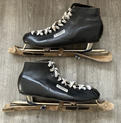 Planert Vintage Leather Speed Ice Skates Blades Offset Made In Canada ...