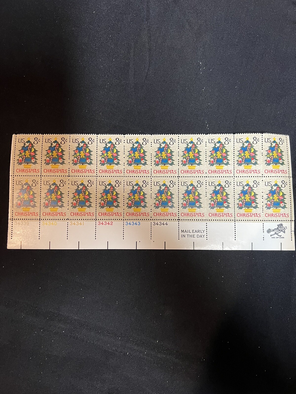 20 1973 Needlepoint Christmas Tree 8 cents US Postage Stamps Scott ...