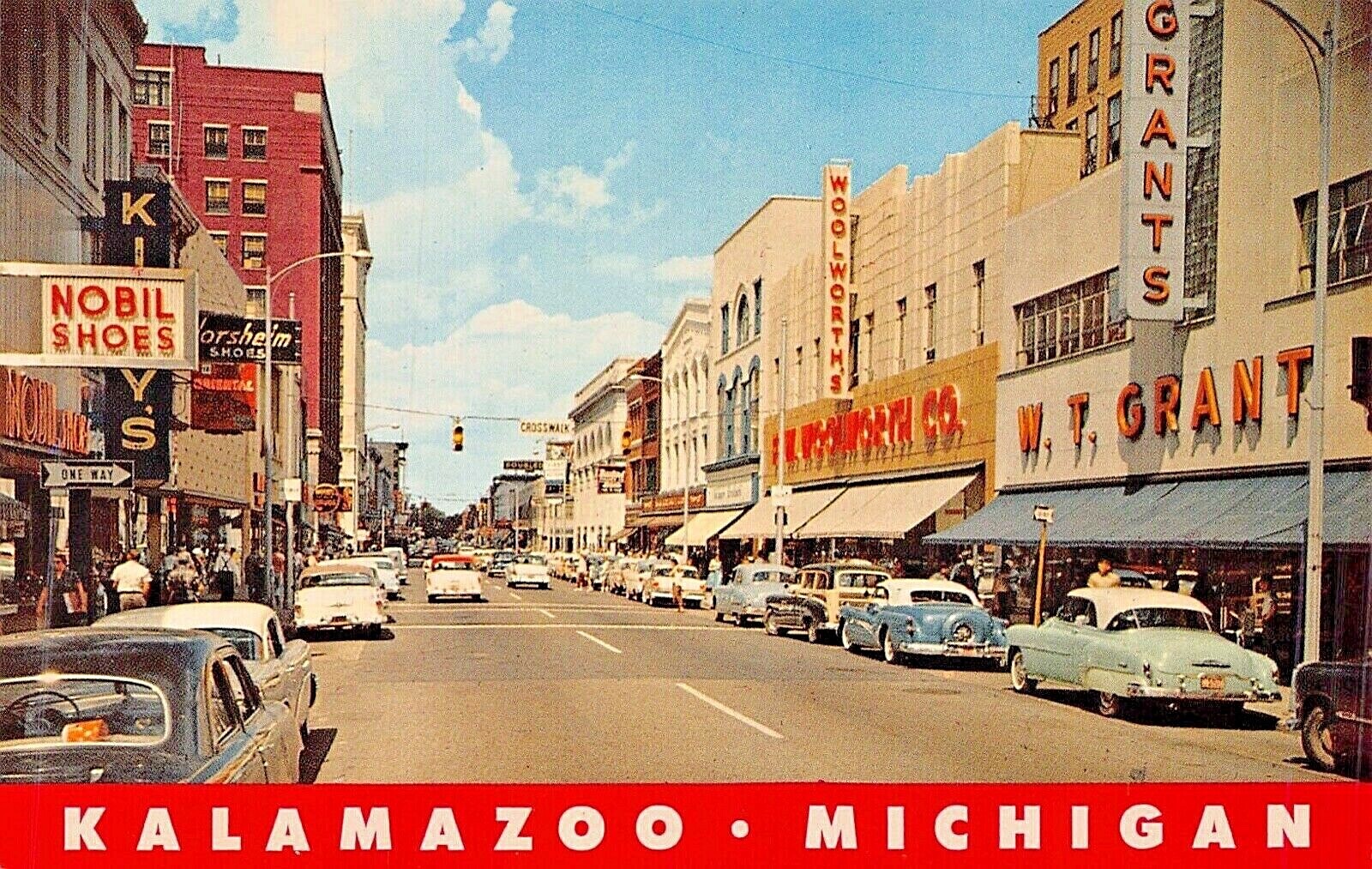 KALAMAZOO MI~SOUTH BURDICK ST~WOOLWORTH-GRANT-STOREFRONTS-SIGNS ...