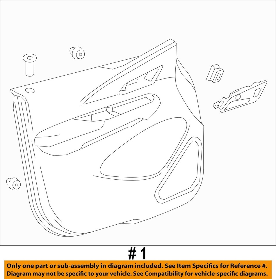 GM OEM 18-19 Bolt EV Front Door Interior Trim-Door Trim Panel 42645213 ...