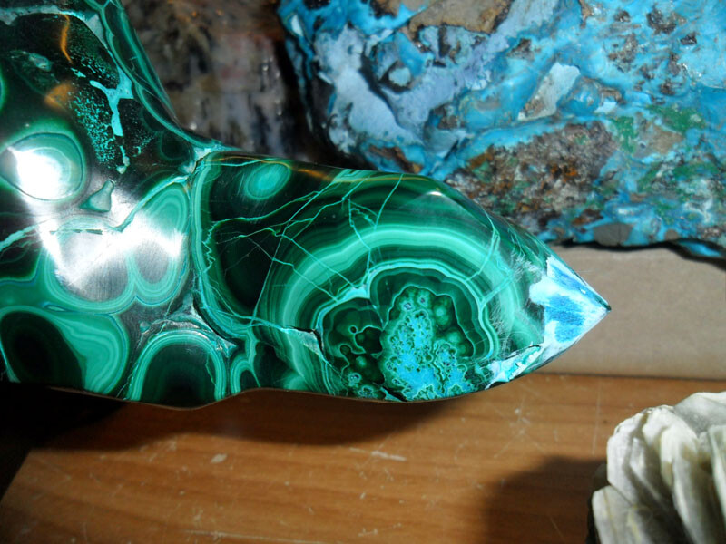 8" Large Very Rare Green Malachite and Blue Chrysocolla Congo AAA+++ | eBay