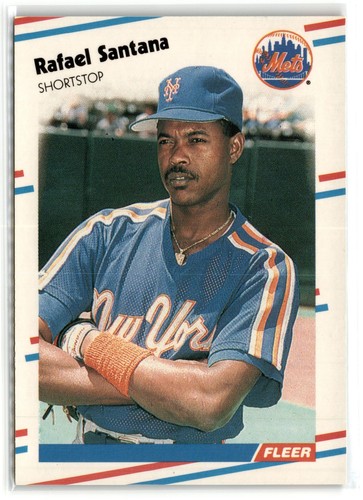 1988 Fleer Baseball Glossy/Tiffany #149 Rafael Santana New York Mets | eBay