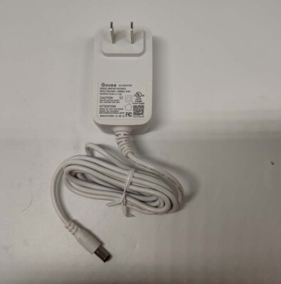 12V1.5A Genuine GOVEE AC Adapter Wall Charger for RGB LED Strip Lights ...