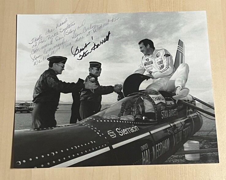 STAN BARRETT SIGNED 8x10 PHOTO AUTOGRAPHED STUNTMAN SPEED LEGEND VERY ...