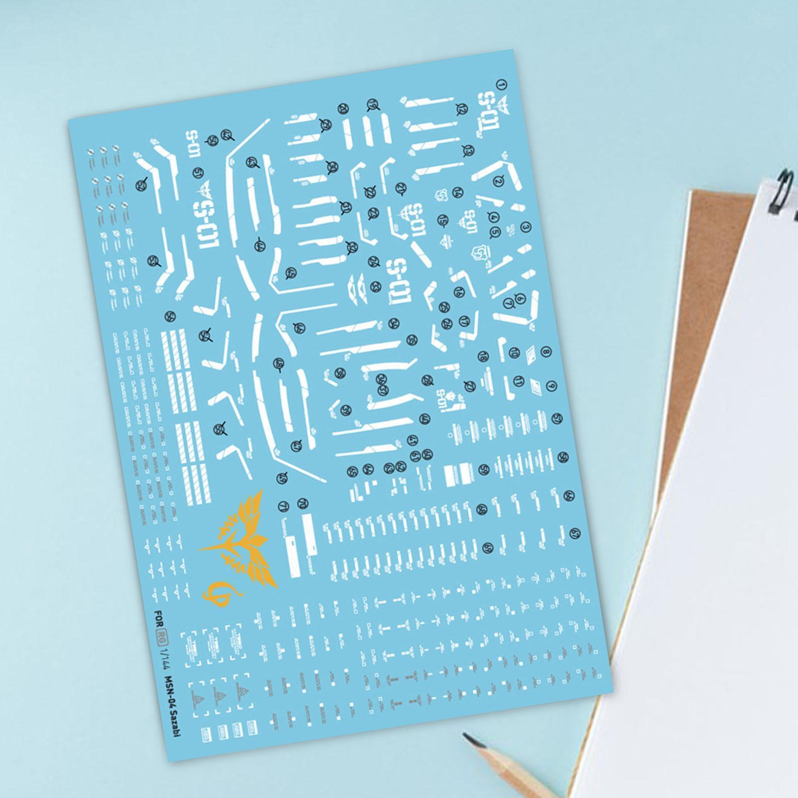 Model Sticker Hobby Mobile Suit DIY Modeling Model Decal for RG 1/144 ...