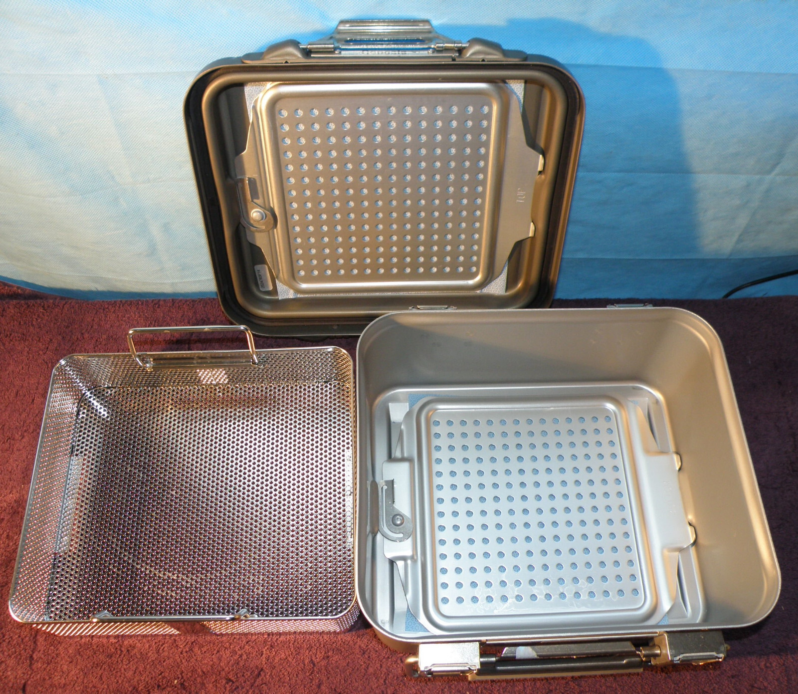 Genesis CD1-6B Sterilization Container 12x11x6, with filter holders and ...