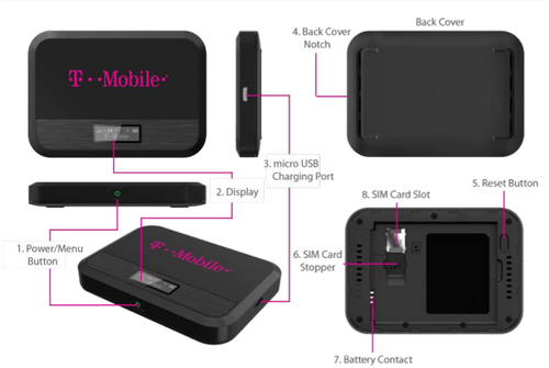*NEW* Franklin T9 - RT717 - Black (T-Mobile) 4G LTE Mobile WiFi Hotspot ...