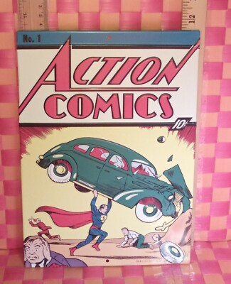 Superman, Action Comics #1 tin plate, well preserved, Superman Issue #1 ...