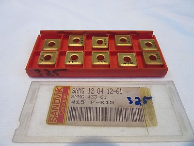 Qty (10) Sandvik SNMG 120412-61 Grade 415 Carbide Insert | eBay