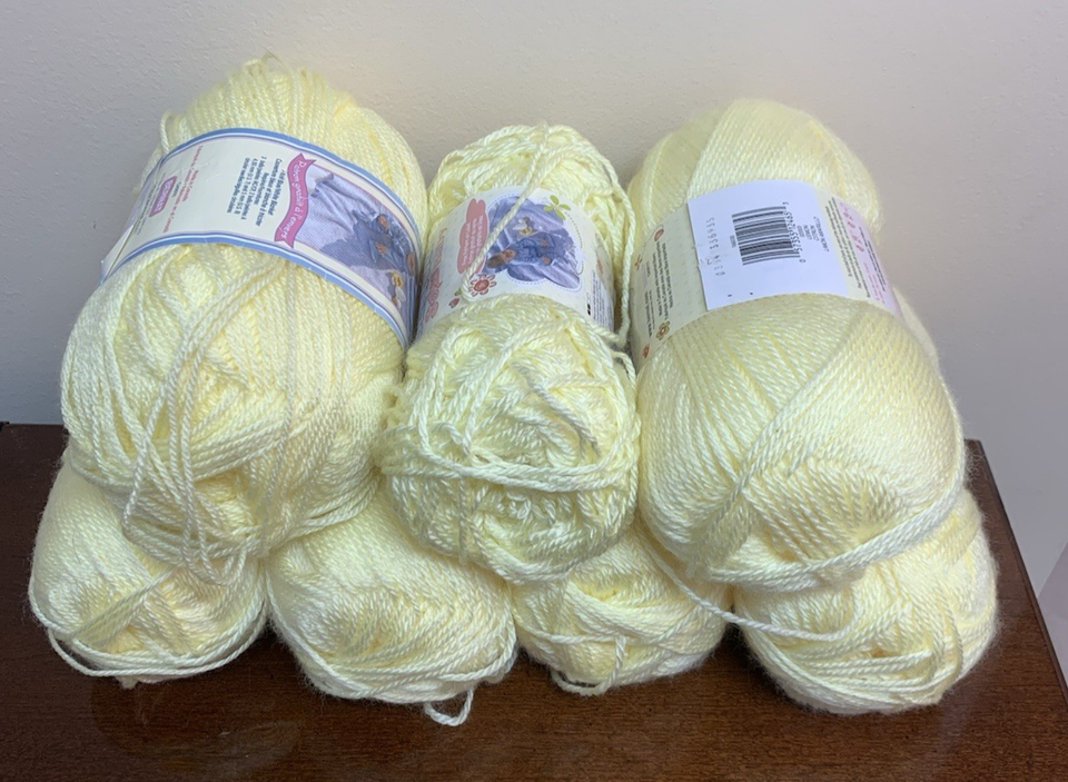 Large Lot of Bernat Softee Baby Yarn Lemon Light Yellow # 166030 - No ...