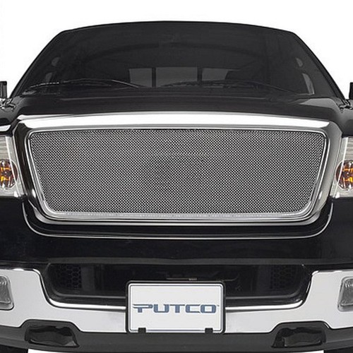 Putco 99142 Liquid Mesh Chrome Honeycomb Grille Insert for 04-08 Ford F ...