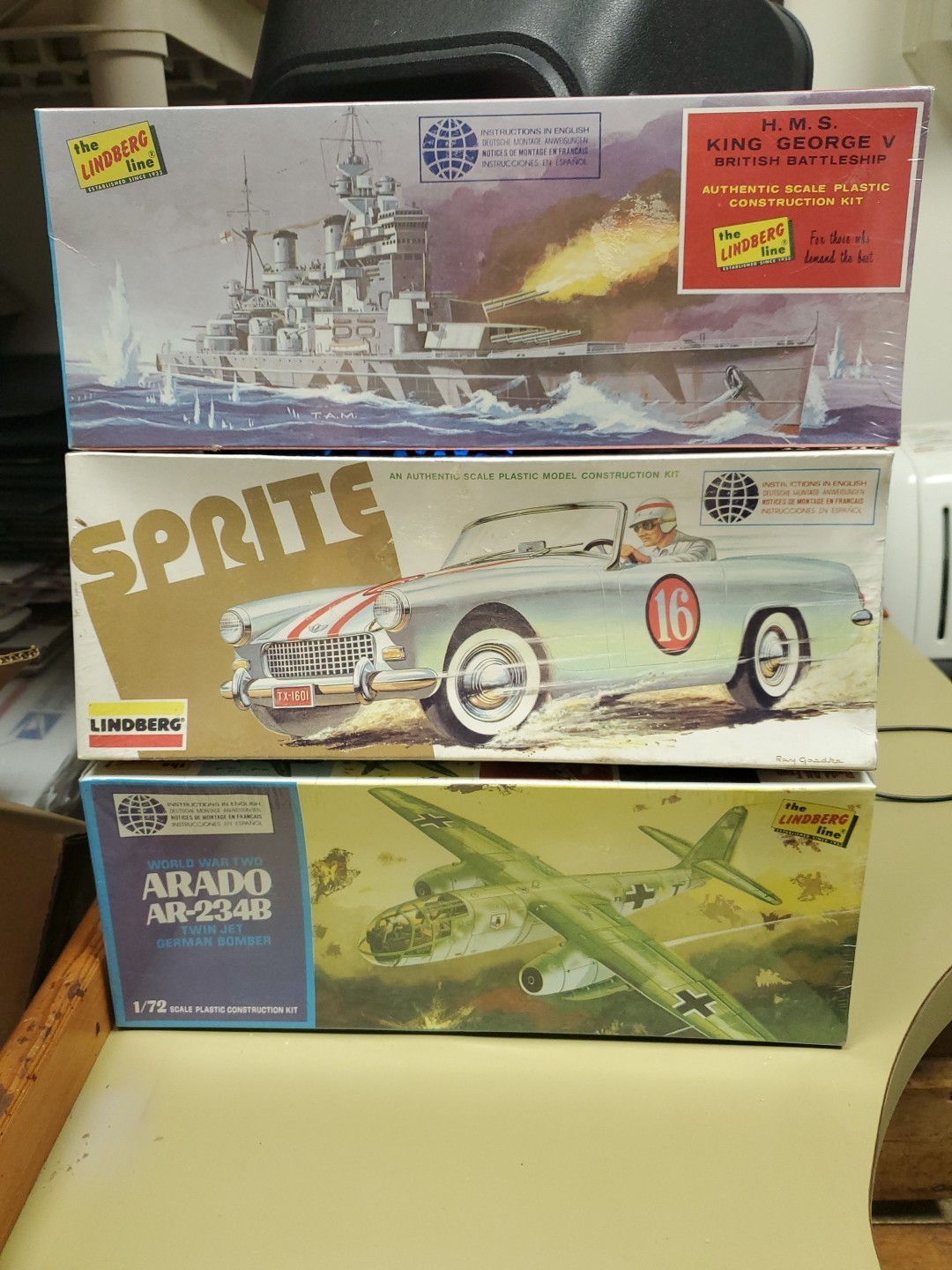 3 Vintage Lot of 3 NOS Lindberg Line Model Kits 2 Military 1 Car | eBay