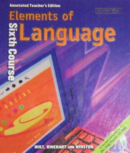 Elements of Language, Grade 12 - Hardcover, by Holt Rinehart and ...