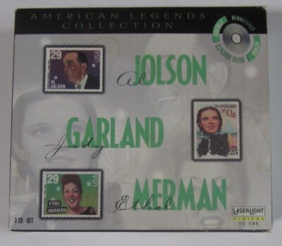 American Legends Collection Al Jolson Judy Garland Ethel Merman 3 x CD ...