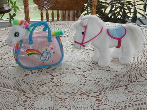 HugFun International Plush Horse w/ Pet Carrier | eBay