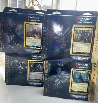 MTG Set of 4 Beyond Warhammer 40K Collectors Edition Commander Decks | eBay