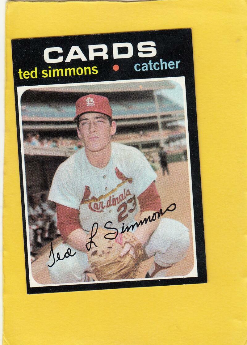1971 Topps #117 Ted Simmons EX/NM RC Rookie St. Louis Cardinals #22535 ...