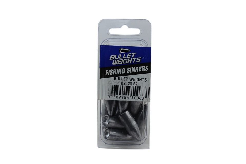 Bullet Weights Worm / Slip Sinkers 1/64oz to 1oz Package of 25 NOS ...