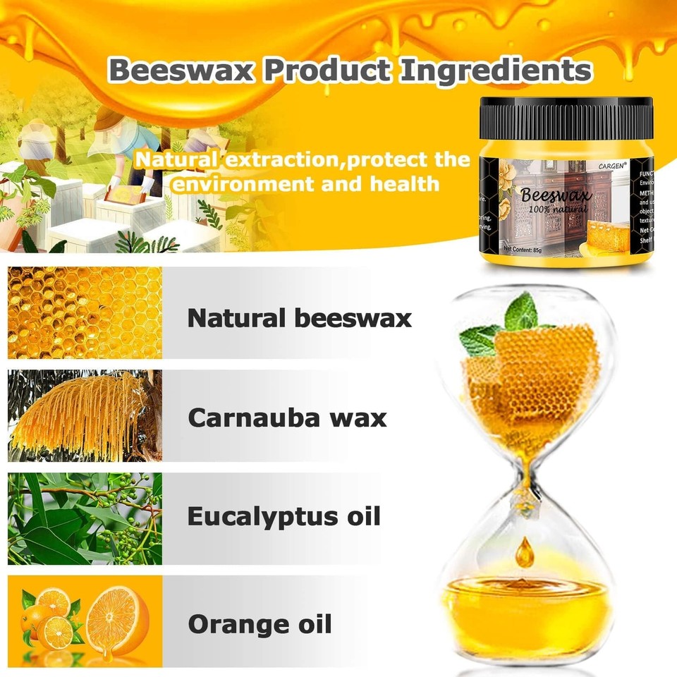 3 Pcs Wood Seasoning Beewax Natural Beewax Traditional Wood Wax ...