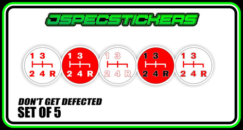 GEAR KNOB SHIFTER STICKER 4 SPEED MANUAL CAR DEFECT H PATTERN DECAL UTE ...