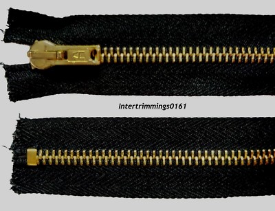 ALBERT ZIP BLACK 14"/36CM, BRASS TEETH, CLOSED END, NUMB 5, HEAVY DUTY ...