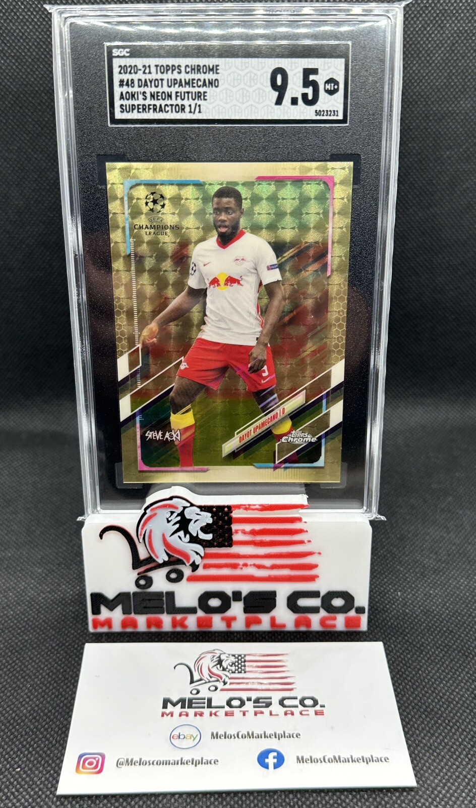 Dayot Upamecano 2020-21 Topps Chrome Aoki UEFA Soccer Superfractor 1/1 ...