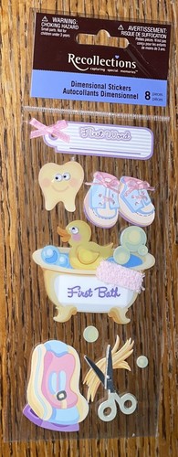 RECOLLECTIONS Baby 1st Boy or Girl Words Bath Haircut Tooth 3D ...