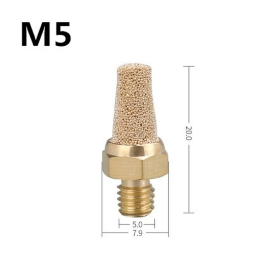 Pneumatic Muffler Cone Filter Silencer Sintered Bronze Male Thread BSPT ...