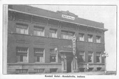 Kendallville Indiana Kendall Hotel Vintage Postcard JI657282 | eBay